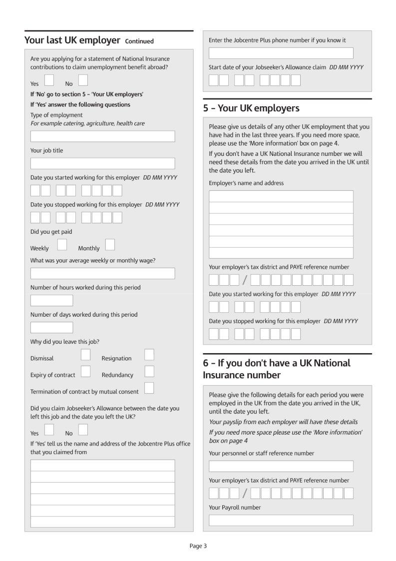 Blank Ca3916 Form Uk | Fill Out and Print PDFs