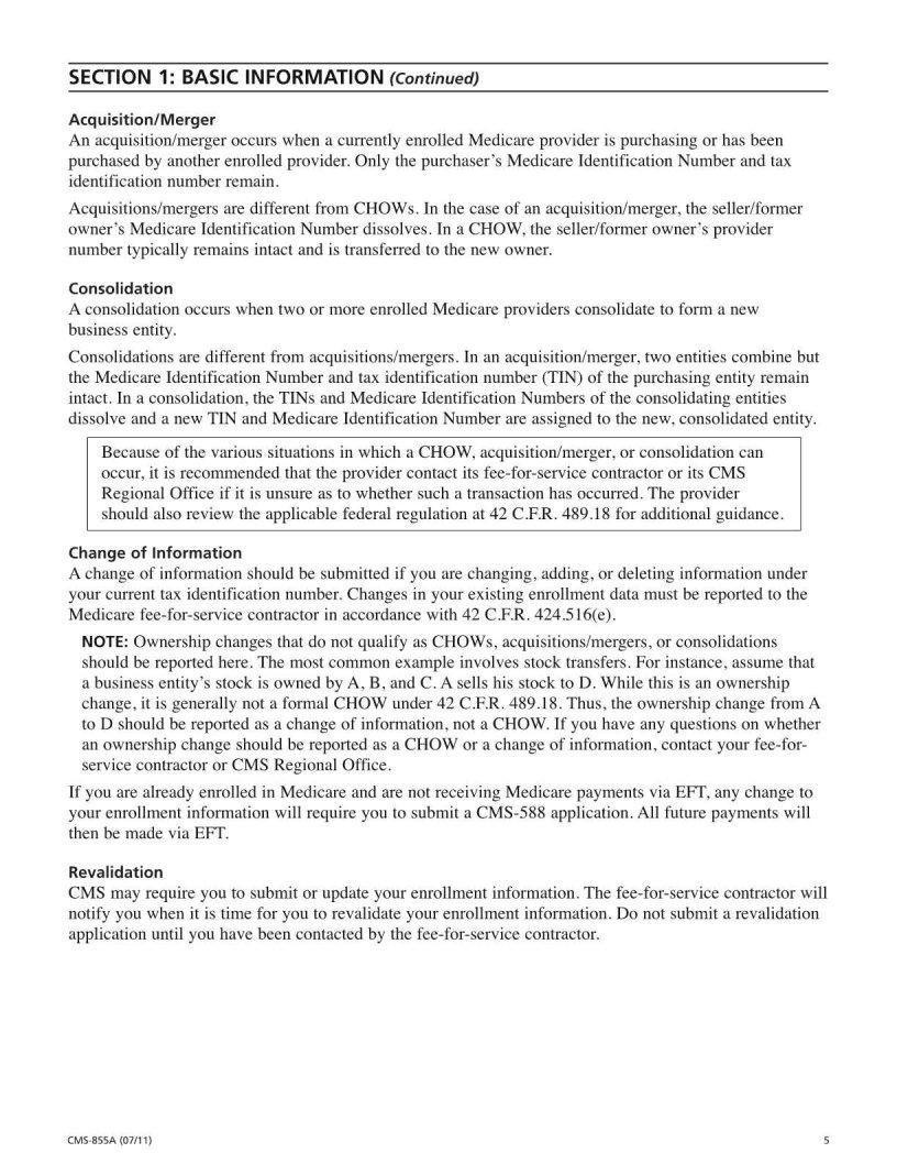Blank Cms 855A | Fill Out and Print PDFs