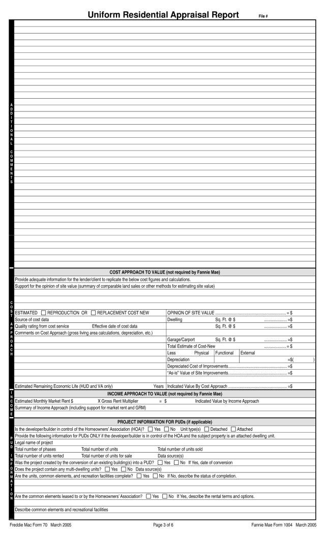 Blank Form 1004 | Fill Out and Print PDFs