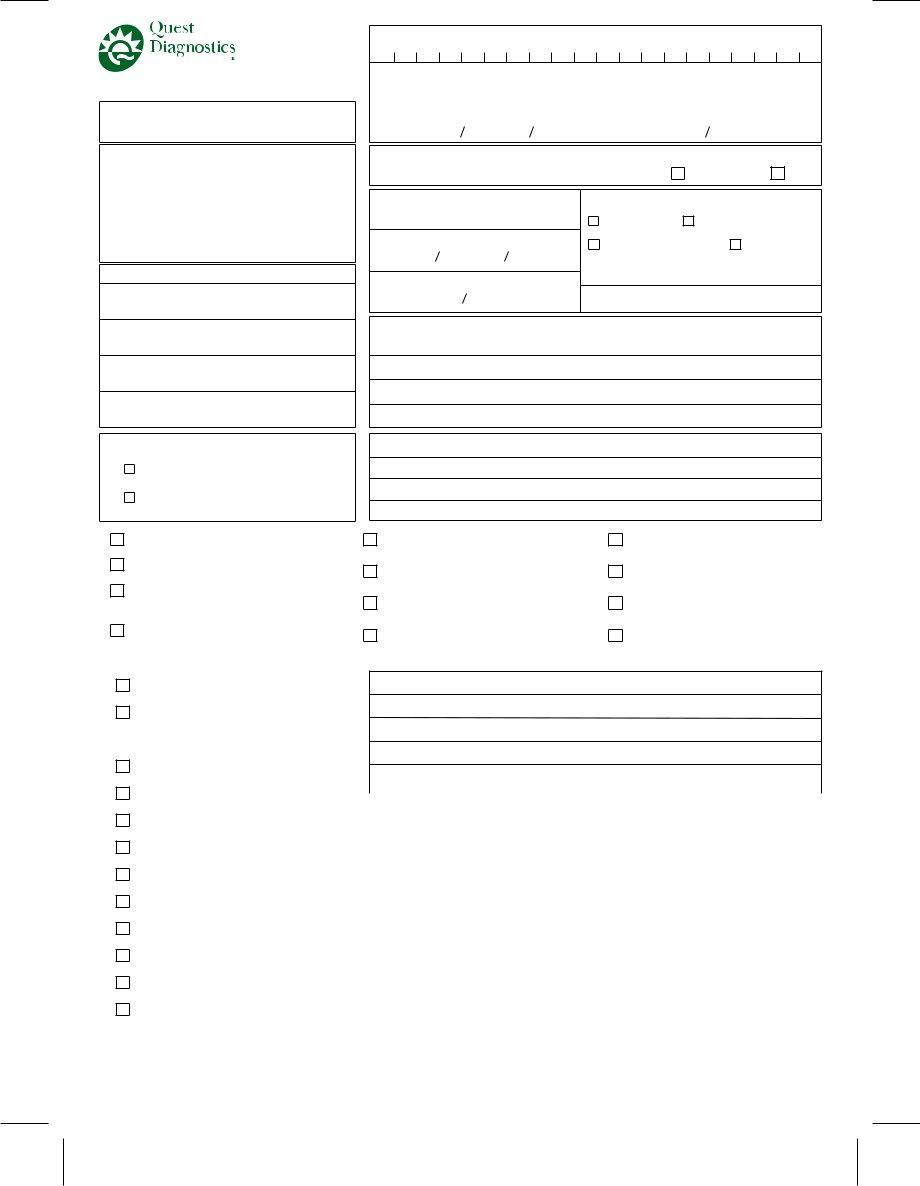 Blank Order Form Quest Diagnostics | Fill Out and Print PDFs