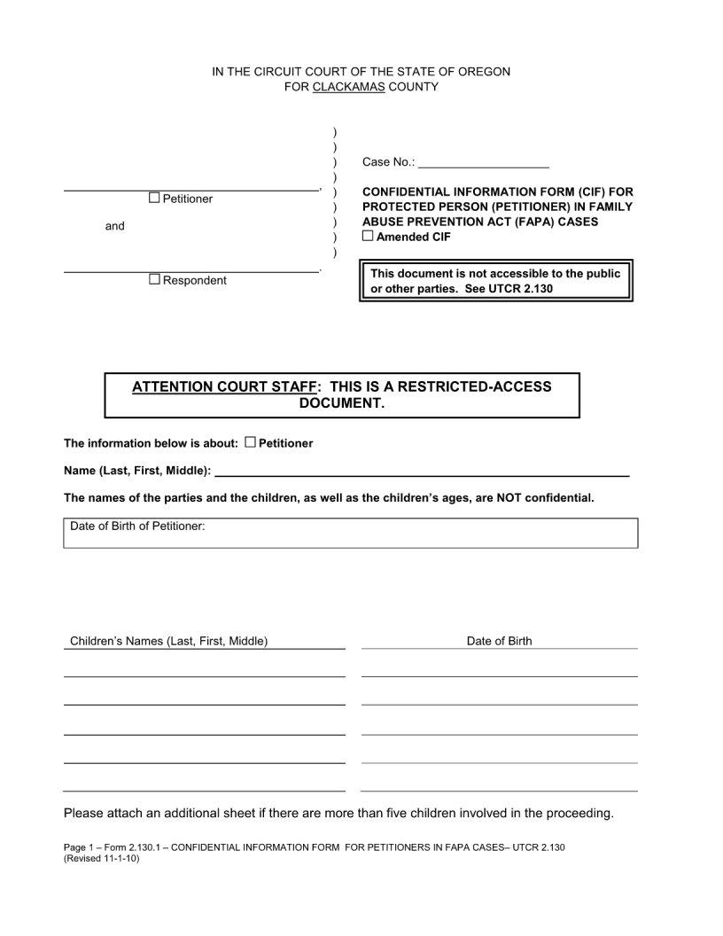 Blank Restraining Order Notice | Fill Out and Print PDFs