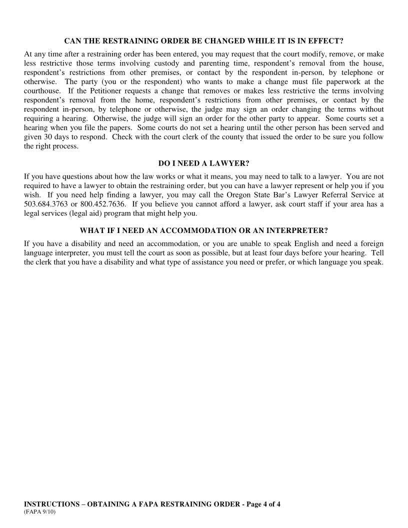 Blank Restraining Order Notice | Fill Out and Print PDFs
