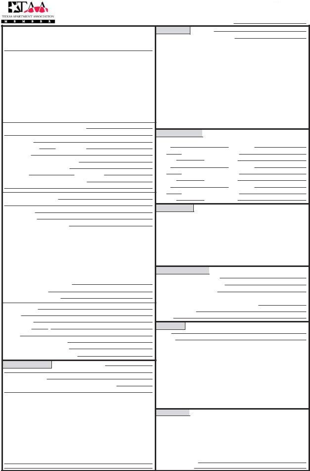 Blank Taa Rental Application | Fill Out and Print PDFs