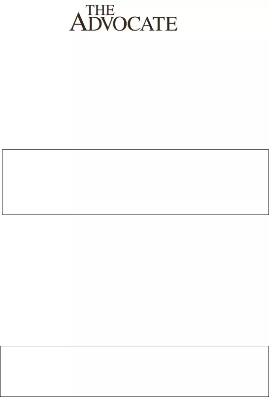 Blank Advocate Classifieds Form | Fill Out and Print PDFs