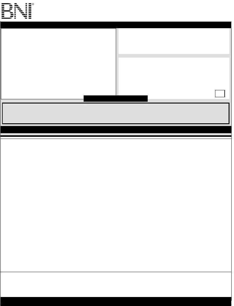 Blank Bni Application Form | Fill Out and Print PDFs
