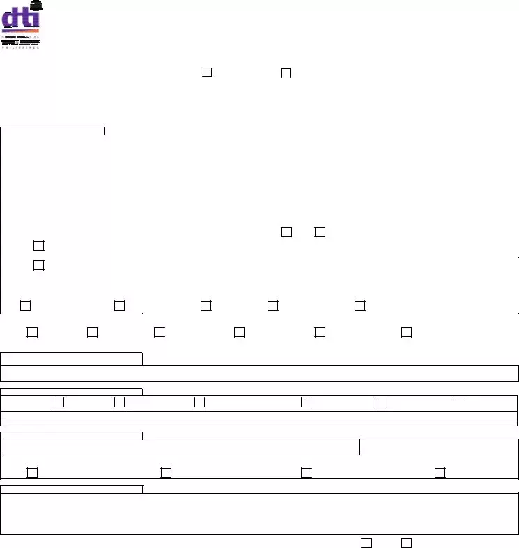 Blank Dti Application Form | Fill Out and Print PDFs