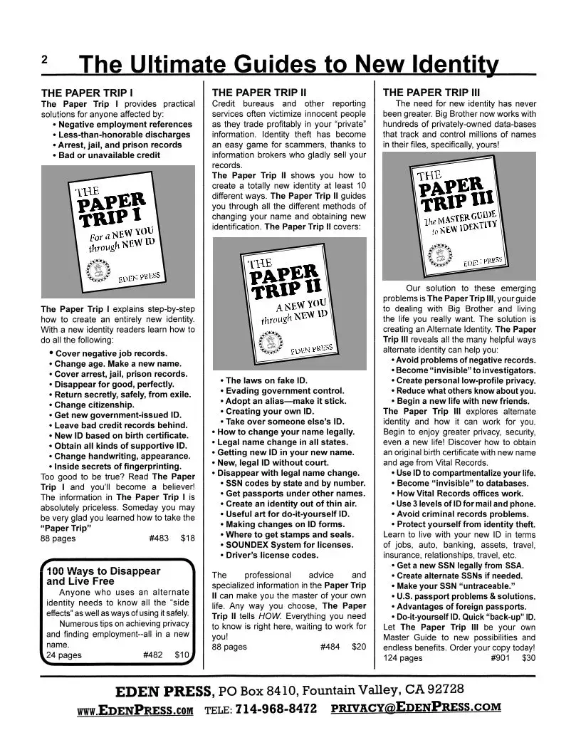 Blank Eden Press Catalog | Fill Out and Print PDFs