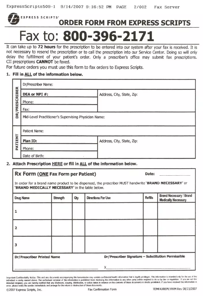 Blank Express Scripts Form | Fill Out and Print PDFs