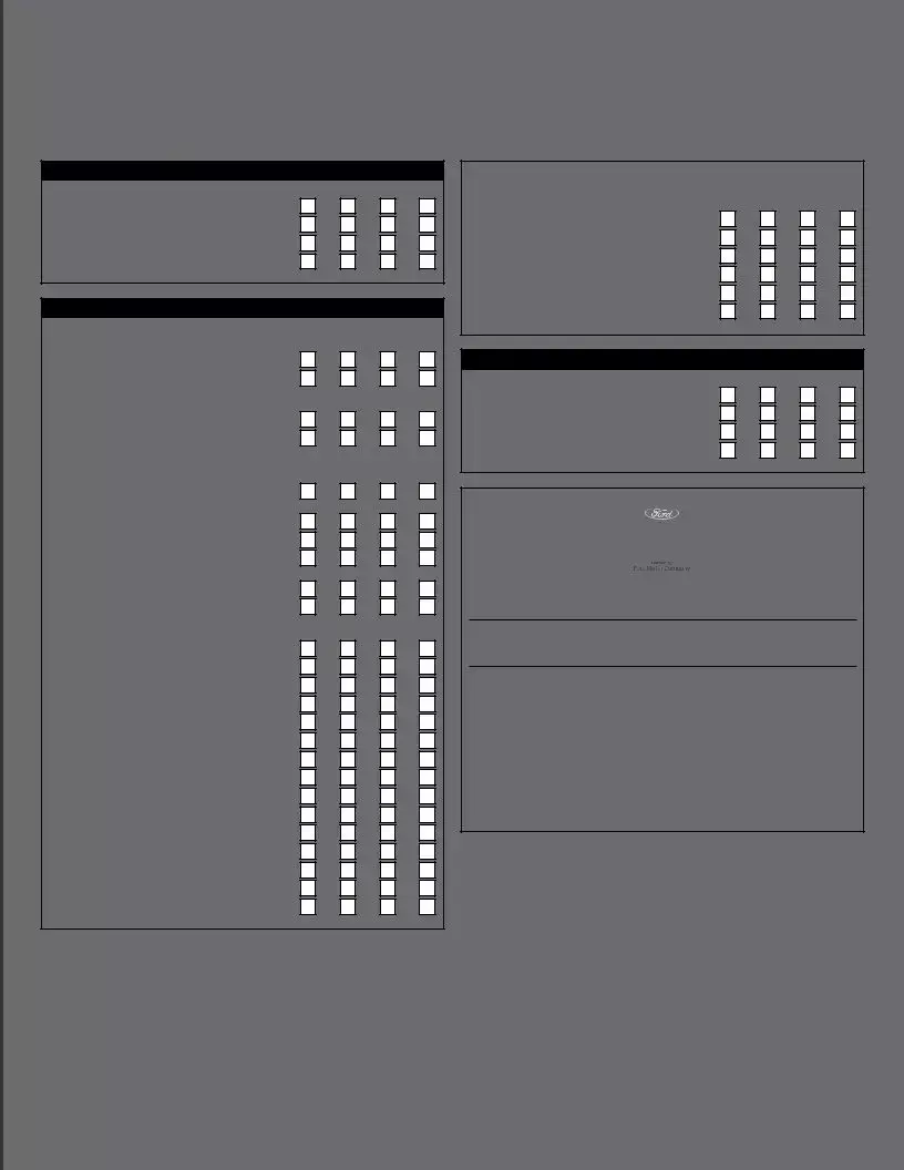 Blank Ford Service Checklist | Fill Out and Print PDFs