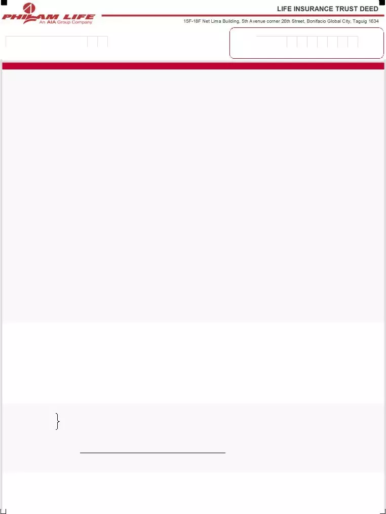 Blank Form For Life Insurance Trust | Fill Out and Print PDFs