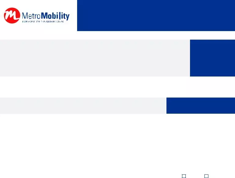 Blank Metro Mobility Application | Fill Out and Print PDFs