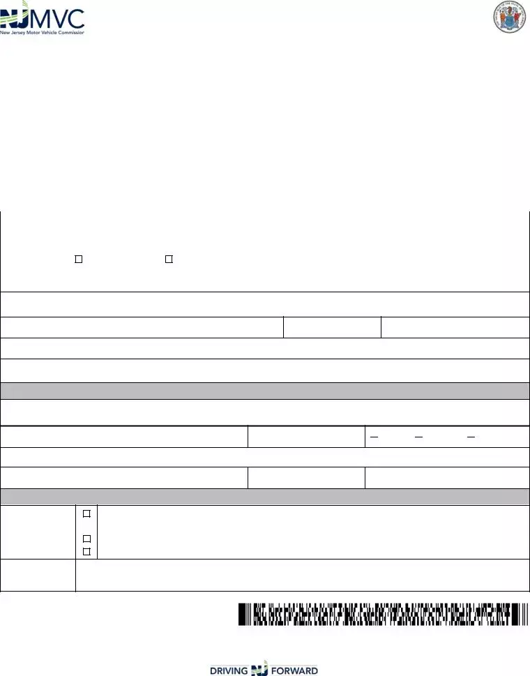 Blank Nj Driver License Application Request | Fill Out and Print PDFs