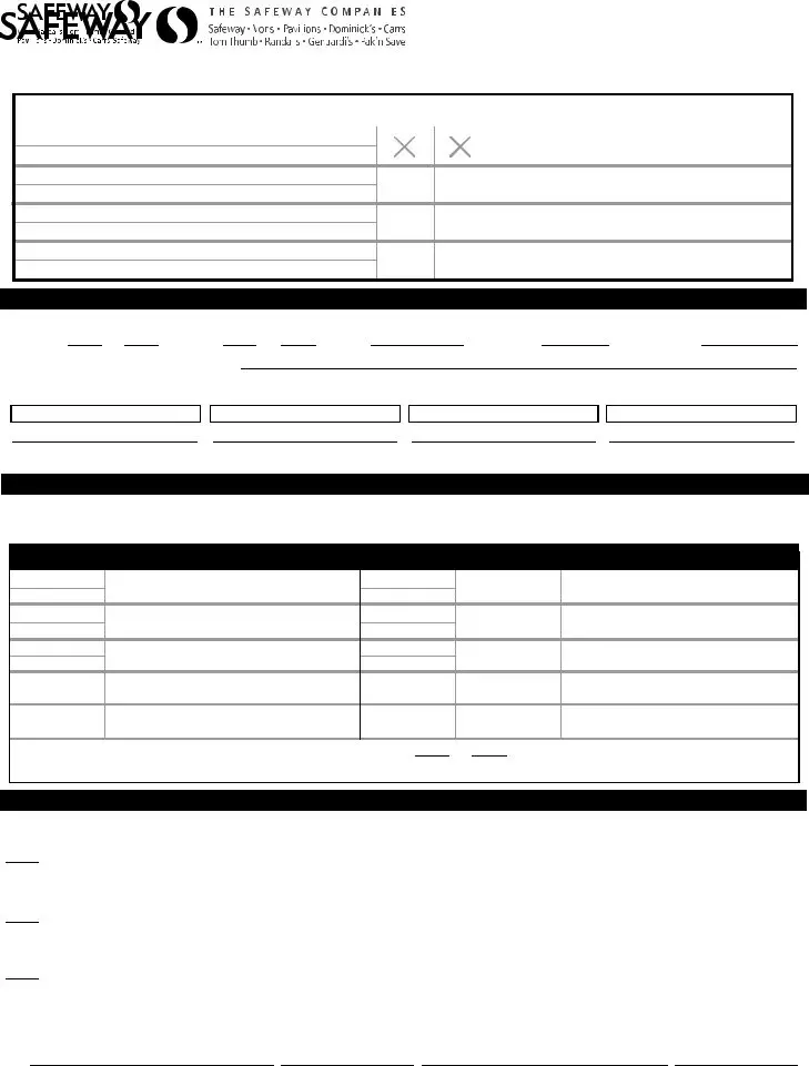 Blank Safeway Job Application | Fill Out and Print PDFs
