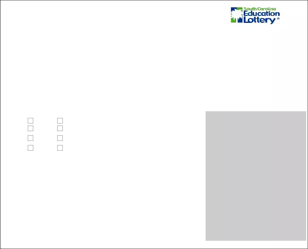 Blank Sc Ed Lottery Claim Form | Fill Out and Print PDFs