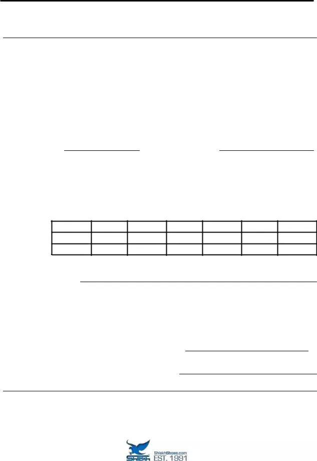 Blank Shiekh Shoes Application Form | Fill Out and Print PDFs
