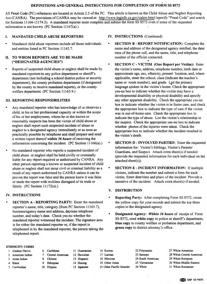 Blank Ss8572 Form Abuse | Fill Out and Print PDFs
