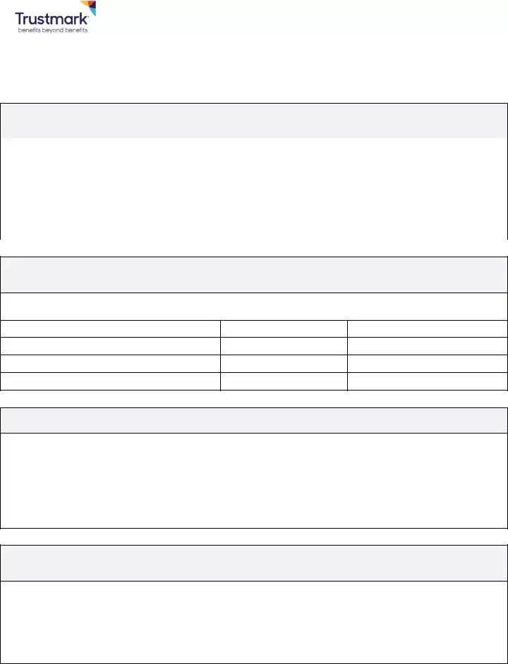 Blank Trustmark Accident Claim Form | Fill Out and Print PDFs