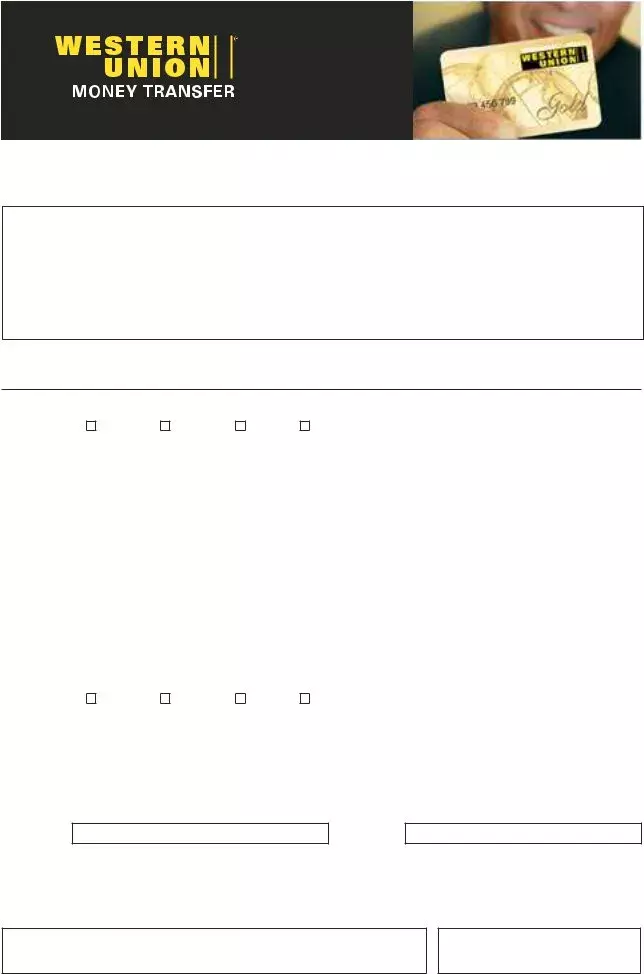 Blank Western Union Gold Card Apply | Fill Out and Print PDFs
